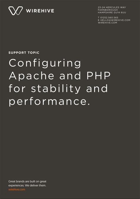 pdf support topic configuring apache and php for · pdf