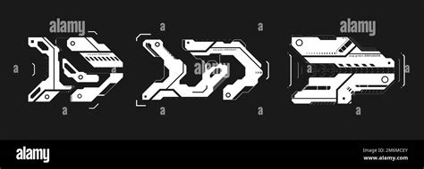 Set Of Cyberpunk Arrows Kit Of Futuristic Interface Cyber Elements Cyberpunk Pointers