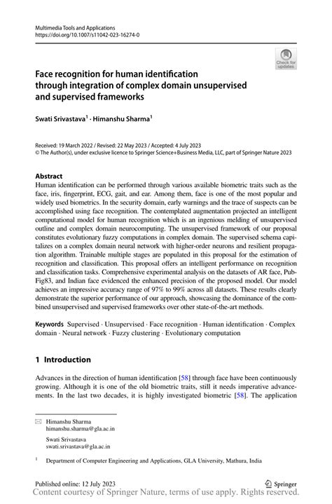 face recognition for human identification through integration of