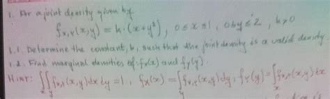 Solved 1 For Apint Denity Given By
