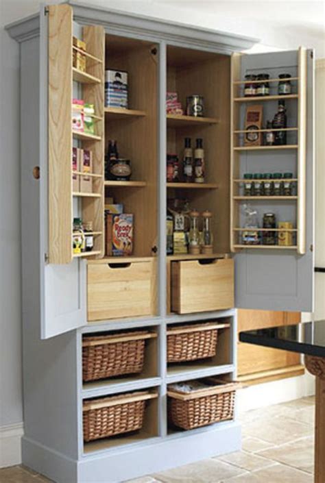 Large Free Standing Kitchen Cabinet Portable Pantry Area Love The Open