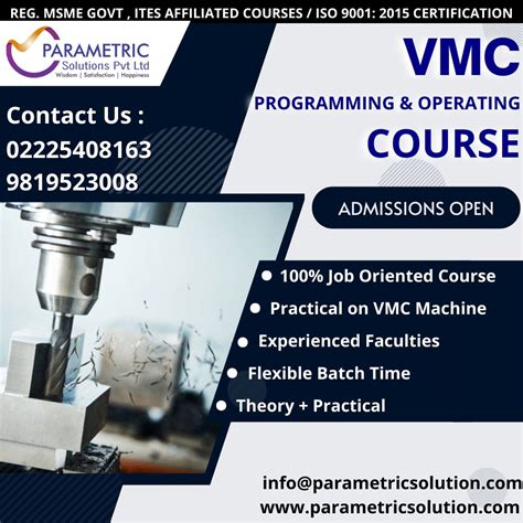 Vmc Cnc Milling Programming And Operating Course Training Vmc Cnc Milling In Operation Precision