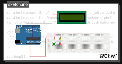 Push Button Dengan Indikator Led Wokwi Esp32 Stm32 Arduino Simulator