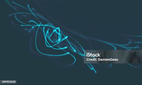 추상적 인 음악 배경 빅 데이터 파티클 흐름 시각화 과학 인포그래픽 미래 일러스트레이션 음파 사운드 시각화 3차원 형태에 대한