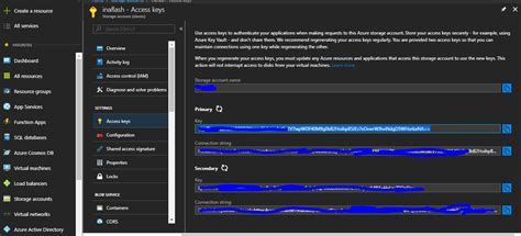 Where Can I Find My Azure Account Name And Account Key Stack Overflow