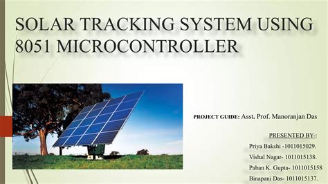 solar tracking system using 8051 microcontroller pptx