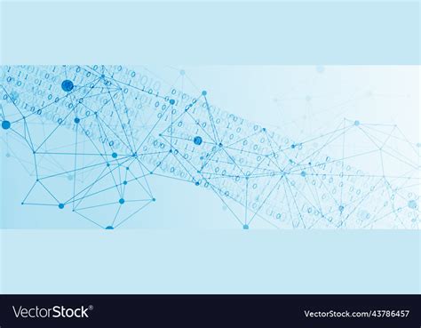 Technology Background With Plexus Effect Big Data Vector Image
