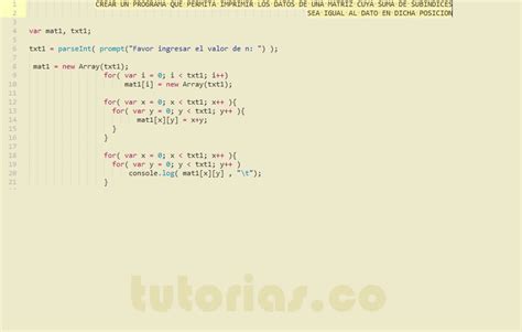 Arrays Javascript Matriz Suma De Subindices