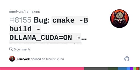 Bug Cmake B Build DLLAMA CUDA ON DLLAMA NATIVE ON Gives Deprecated Warning But Then