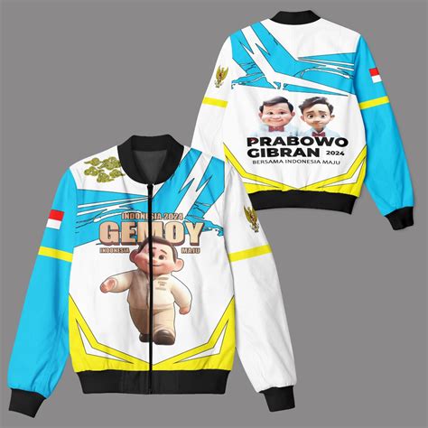 Jual Jaket Hoodie Gemoy Prabowo Gibran Unisex Baju Jaket Bomber Gemoy