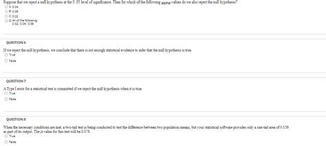 Solved Suppose That We Reject A Null Hypothesis At The 0 05 Chegg Com