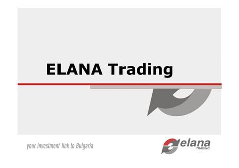 Elana Trading Presentation Pdf Stocks And Bonds Personal Investing