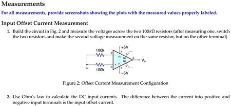 Measurements For All Measurements Provide Screenshots Showing The Plots With The Measured Values