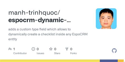 github manh trinhquoc espocrm dynamic checklist adds a custom type