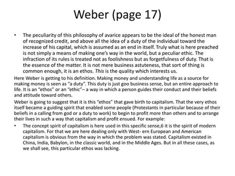 Protestant Ethic Annotations Ppt
