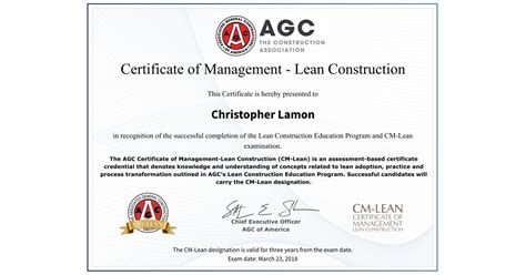 Chris Lamon Cm Lean On Linkedin Finally Got My Cm Lean Certification