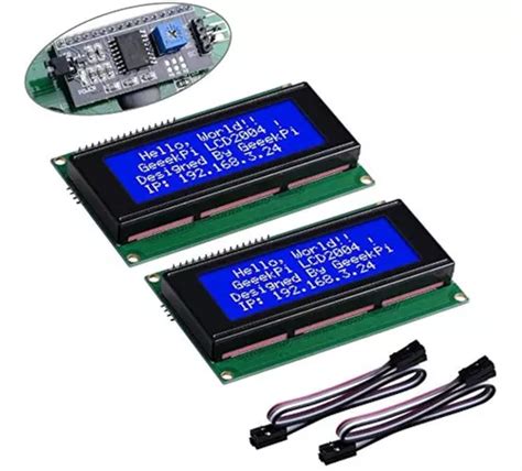 Geeekpi Iic I2c Twi Serial Lcd 2004 20x4 Modulo De Pantalla Cuotas Sin Interés