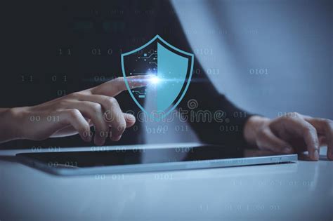 Cyber Security And Data Protection Concept Data Security System Shield Icon Business Privacy