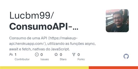 GitHub Lucbm ConsumoAPI Fetch Consumo De Uma API Https Makeup Api Herokuapp
