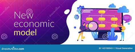 Data Driven Business Model Concept Banner Header Stock Vector Illustration Of Background