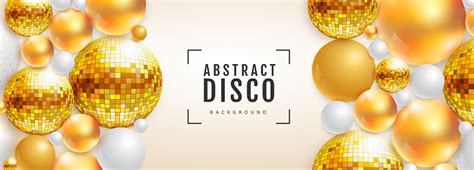 화려한 황금 구체와 디스코 볼 구와 3d 추상적 배경 디스코 볼 배경 디스코 파티 포스터 벡터 일러스트레이션 미러볼에 대한 스톡