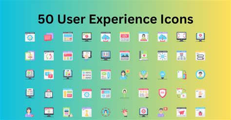 User Experience Icon Set 50 Flat Icons Svg And Ai Files
