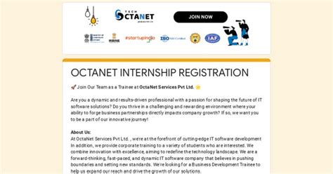 Aashima S On Linkedin Octanet Internship Registration