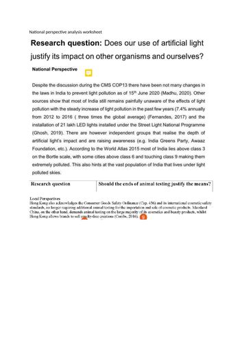 Igcse Global Perspective Individual Report Complete Lesson Teaching Resources