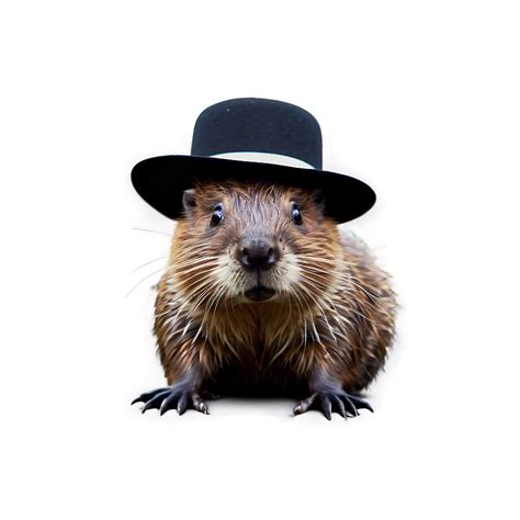 Download Festive Beaver With Hat Png Fnc85