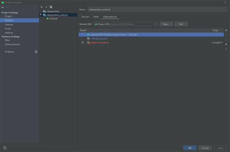 Flutter For Android Dependency List Missing · Issue 64740 · Flutter