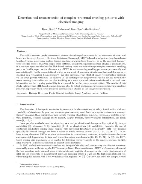 Pdf Detection And Reconstruction Of Complex Structural Cracking