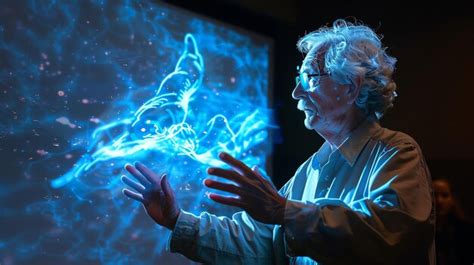 Teacher Using Augmented Reality To Demonstrate Complex Science Concepts