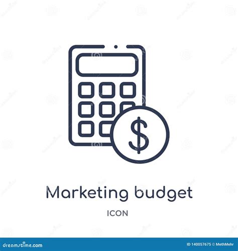 Linear Marketing Budget Icon From General Outline Collection Thin Line Marketing Budget Icon