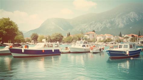 лодки в бухте лодки в гавани генеративный аи Иллюстрация штока иллюстрации насчитывающей океан