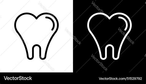Tooth Icon Set Oral Dental Teeth Symbol In Black Vector Image