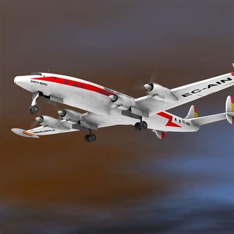 lockheed constellation poser vue 3d model rigged vue pz3 pp2