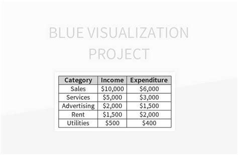 Blue Visualization Project Excel Template Free Download Pikbest