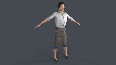 Asian Farmer Actor 3d Model By Huang9527