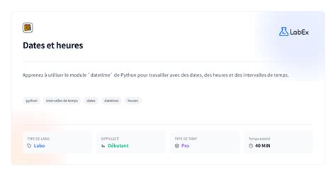 Dates Et Heures Labex