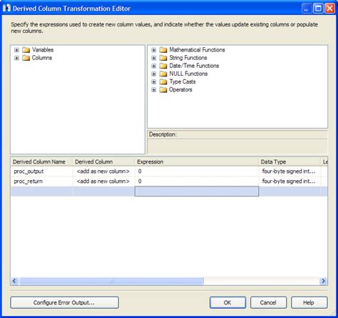 ssis oledb command and procedure output params sqlservercentral