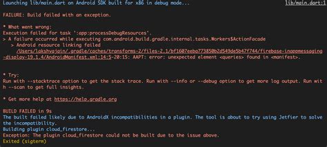Getting Error While Running Flutter App On Android Android X