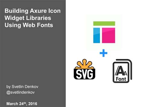 building axure icon widget libraries using web fonts ppt