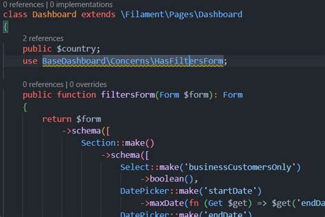 Filters Form In Dashboard Filament
