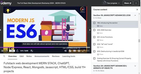 Javascript Es6 Mernstack Fullstackdevelopment Udemycourse Noor
