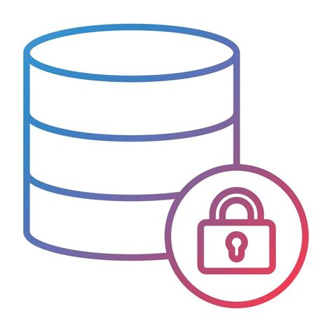 database lock line gradient icon 18717273 vector art at vecteezy