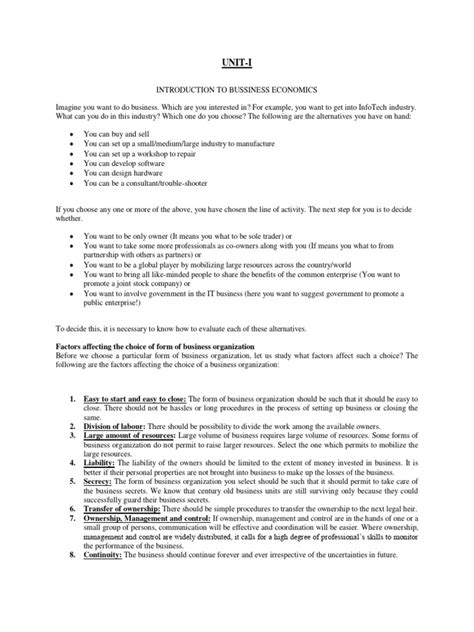 Befa Unit 1 Pdf
