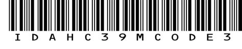 Download Idahc39m Code 39 Barcode Regular
