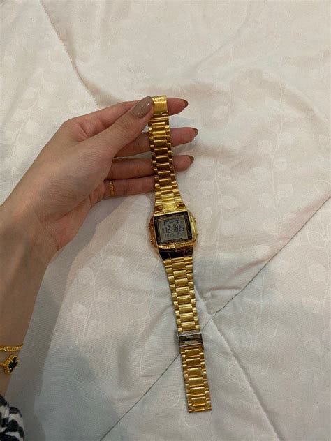 Casio Gold Chain Watch Womens Fashion Watches And Accessories Watches On Carousell