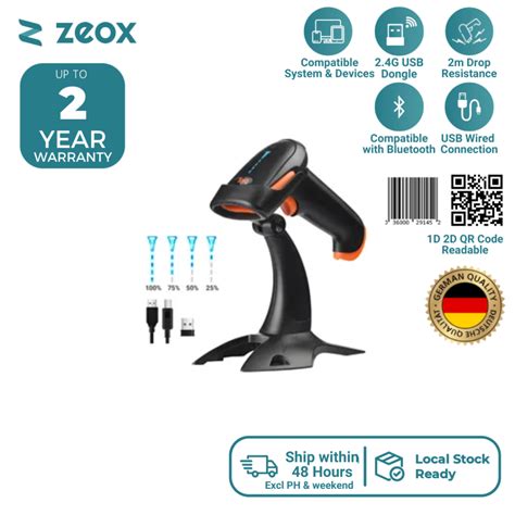 Zeox Essential V2 Wireless 2d 1d Qr Code Handheld Scanner Zt50 Pro
