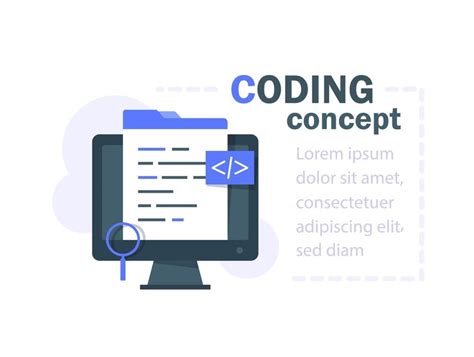 premium vector code writing concept software development code